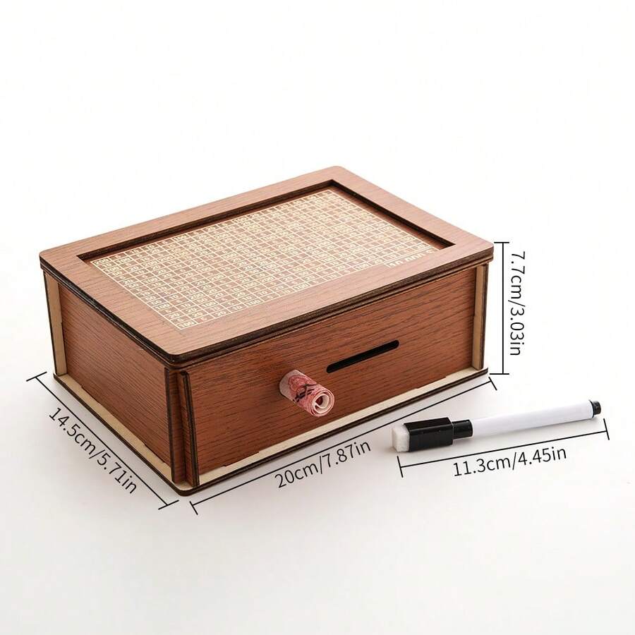 Wooden Piggy Bank, Only In, No Out, Can Store Both Banknotes And Coins ...