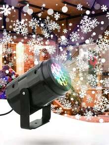 1pc Rotating Snowflake Stage Light, USB Powered Snowflake Projector ...
