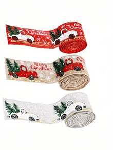 Christmas Ribbon Classic Wrapping Christmas Tree Ribbon Wreath Bows DIY ...