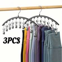Stainless Steel Pants Hook With 10 Clips, Windproof Metal Clip Pants ...