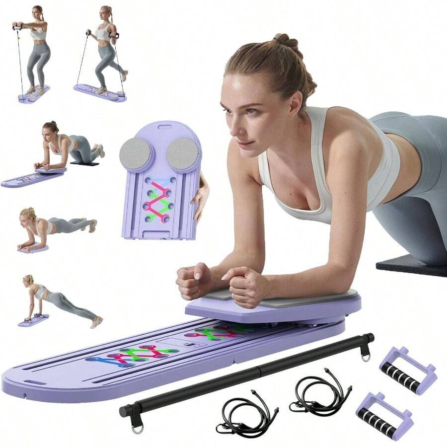 Pilates 2025 Updated Pilates Reformer Machine Set, MultiPurpose ...
