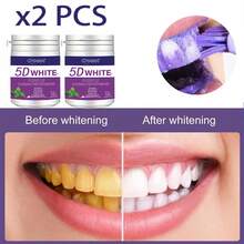 Croent 50g/1.76oz Deep Clean Teeth Whitening 3D/5D/7D/9D Purple Teeth ...