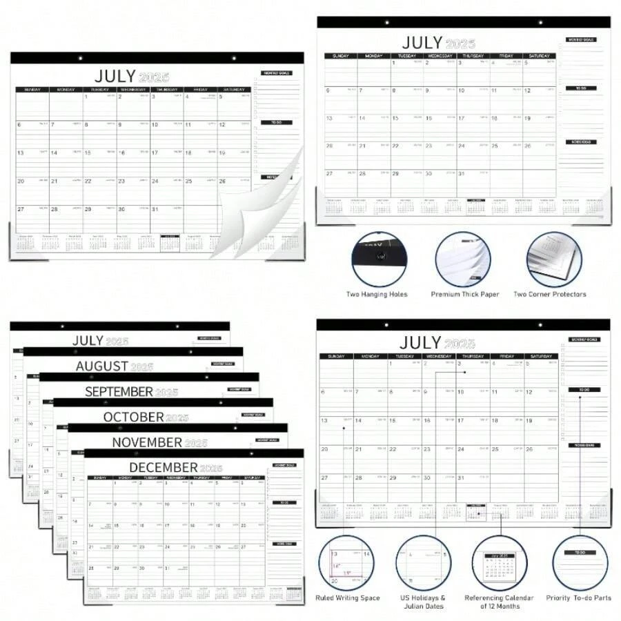 Desk Calendar 20252026 20252026 Desk Calendar, July 2025 December 2026 ...