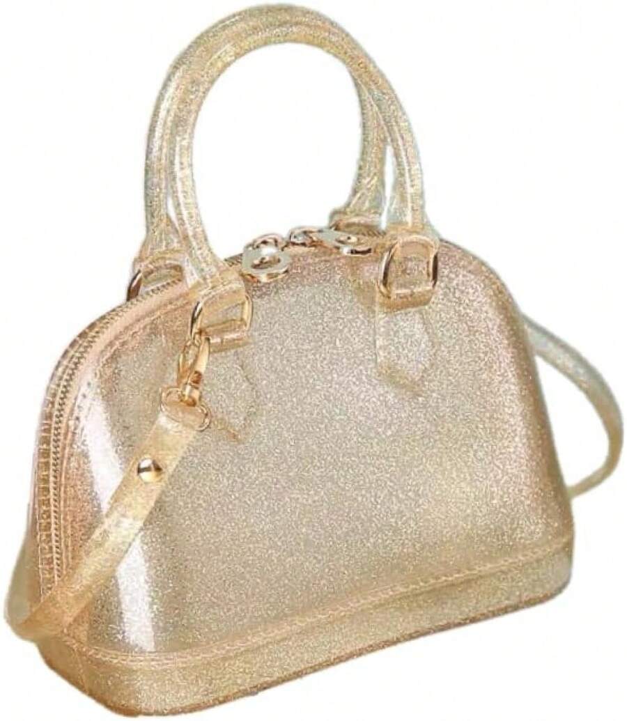 Jelly Crossbody Purse Shoulder Bag, Candy Color Tote Satchel-Handle ...