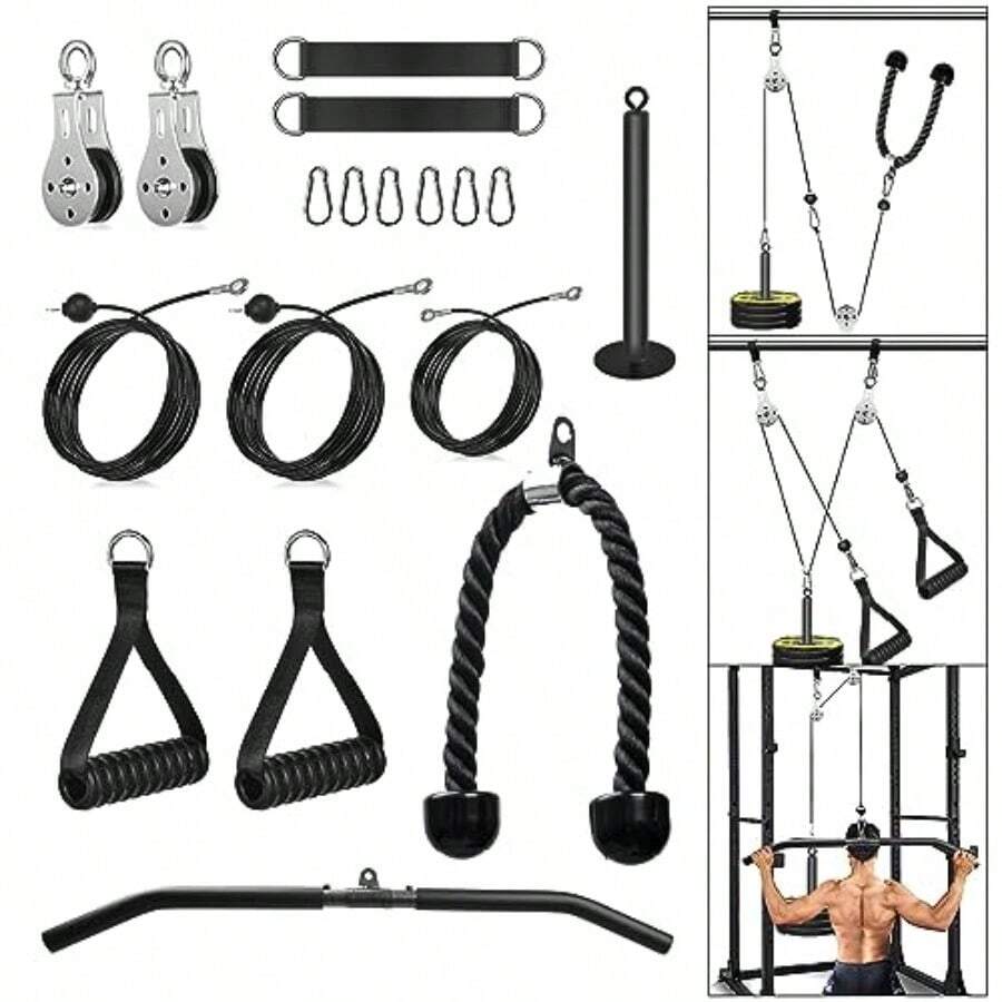 Pulley System For Exercise 3 In 1 Cable Pulley System Gym Equipment ...
