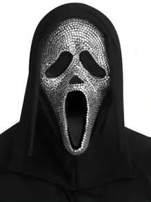 1pc Halloween Diamond Set Scream Ghost Face Mask COS Makeup Ball ...