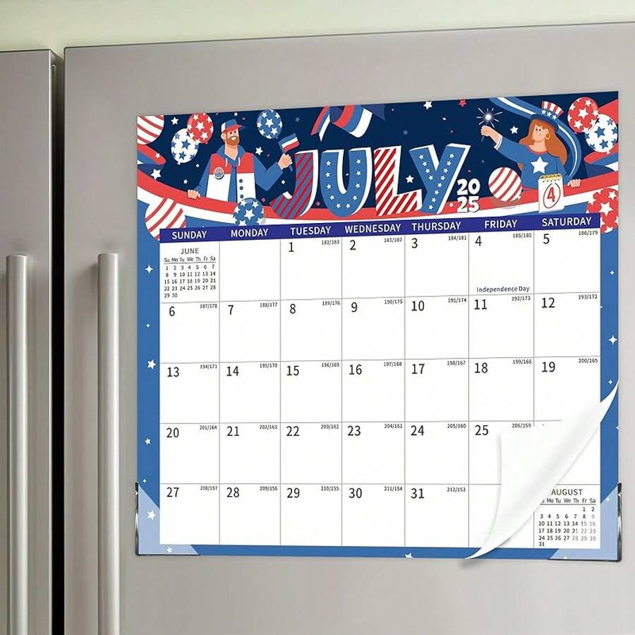 LAXDAMRE-2025-2026 Magnetic Fridge Calendar, 18 Month Fridge Calendar ...