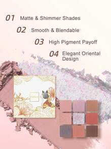 CATKIN 9-Color Matte & Shimmer Eyeshadow Palette, High Pigment Matte ...