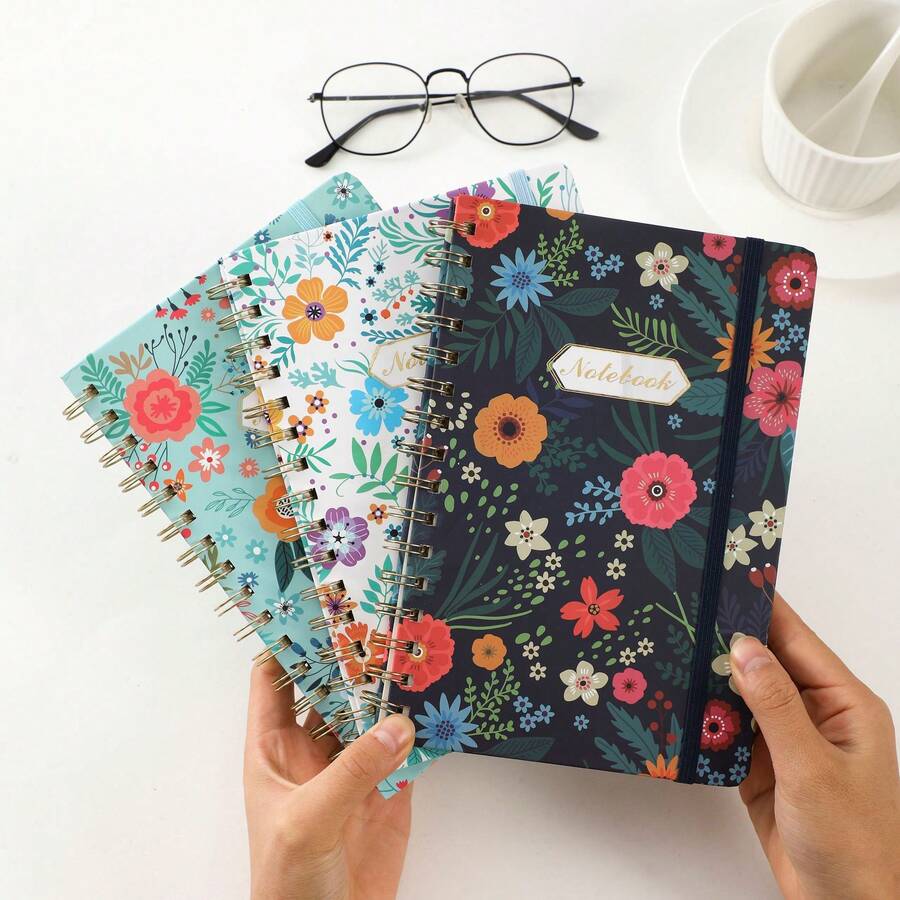 A5 Hardcover Notebook, Women's Diary, Cute College Ruled Notebook With ...