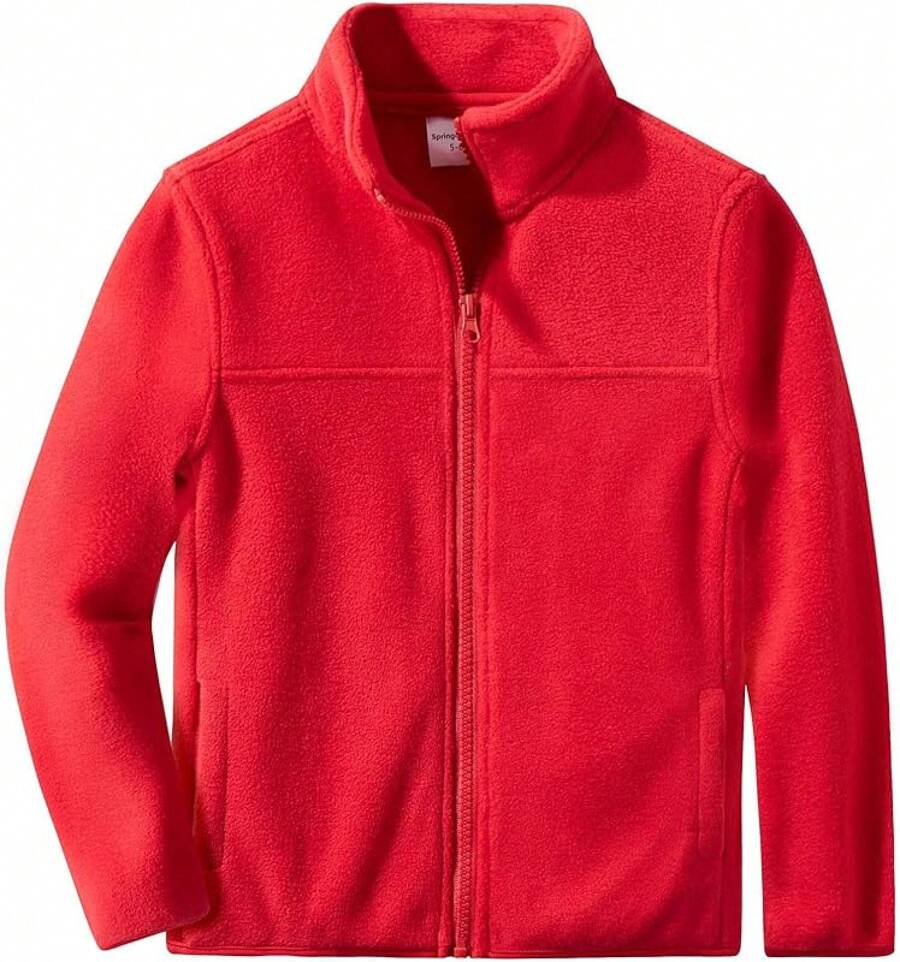 Gege Youth Solid Full-Zip Polar Fleece Childr | SHEIN USA