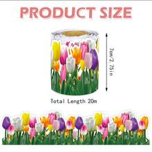 1 Roll Spring Tulip Flower Party Classroom Decoration Bulletin Board ...