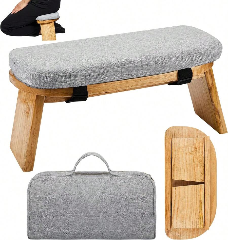 Meditation With Carrying Bag, Meditation Kneeling Stool Portable Yoga ...