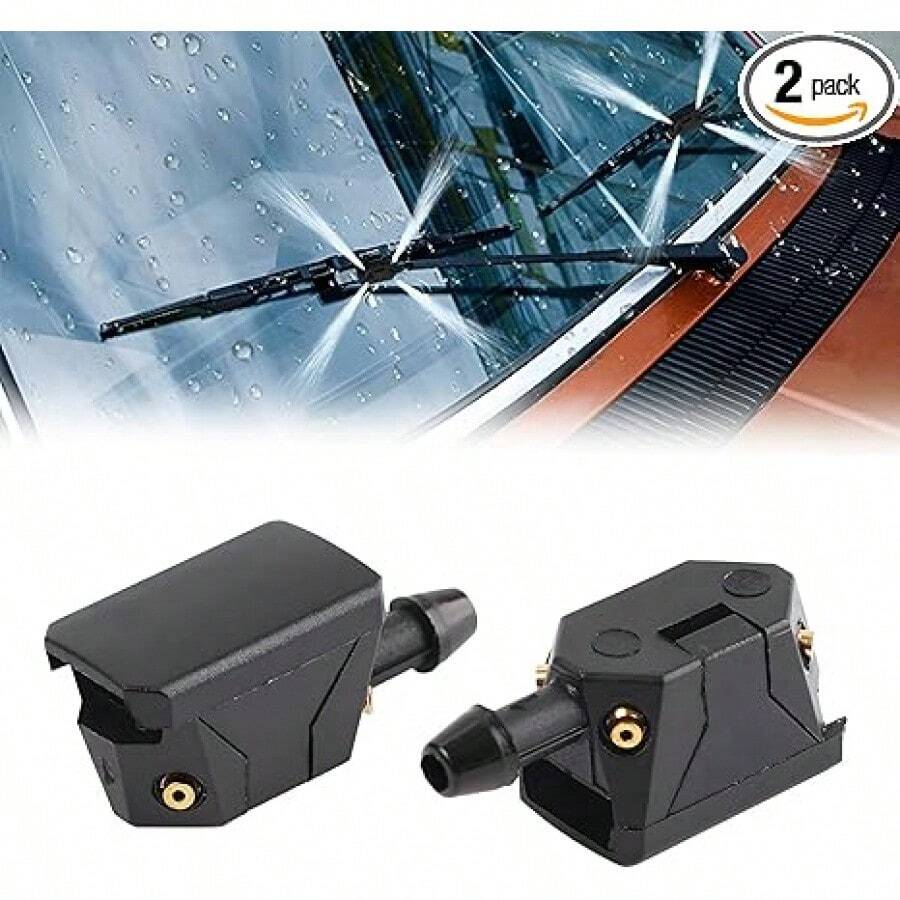 2PCS Front Windshield Washer Nozzles, 4 Holes Spray Jet Windshield Arm ...