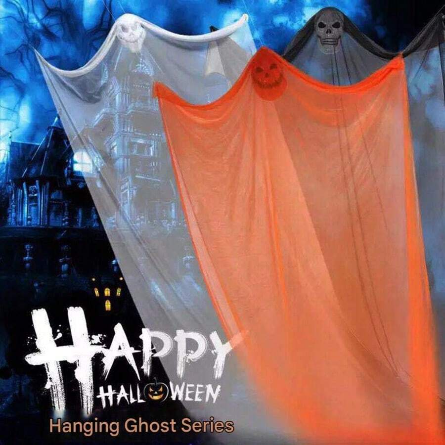 Halloween Decoration Big Hanging Ghost Skull Mask Ghost Door Pendant ...