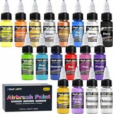 Airbrush Paint - 30 Colors With Thinner, Ready To Spray Airbrush Paint ...