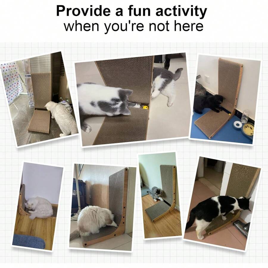 Scratcher, 68 L Shape Scratch Pad Wall Mounted, Scratching Cardboard ...