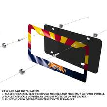 1 Piece Arizona Flag Aluminum License Plate Frame, Universal Size ...
