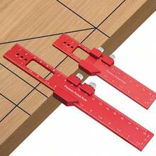 Precision Pocket Ruler Woodworking Slide Stop Ruler - T-Type Scribing ...