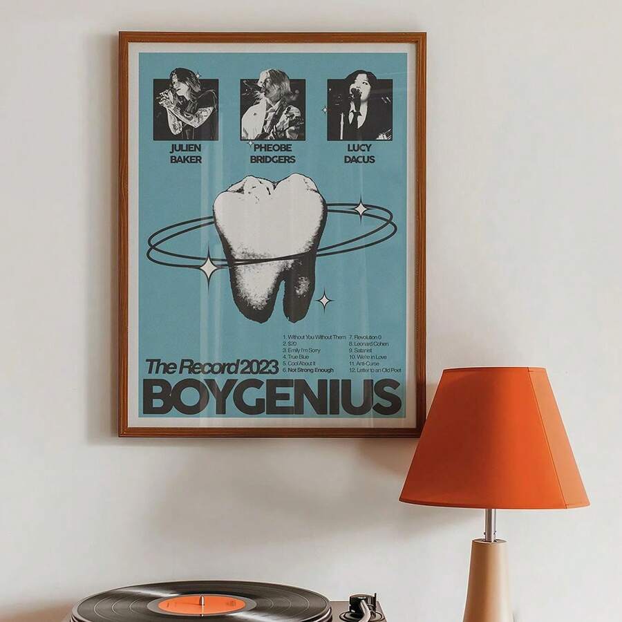 1 Pc Boygenius The Record Print _ WLW, Music, Vintage, Merch Canvas ...
