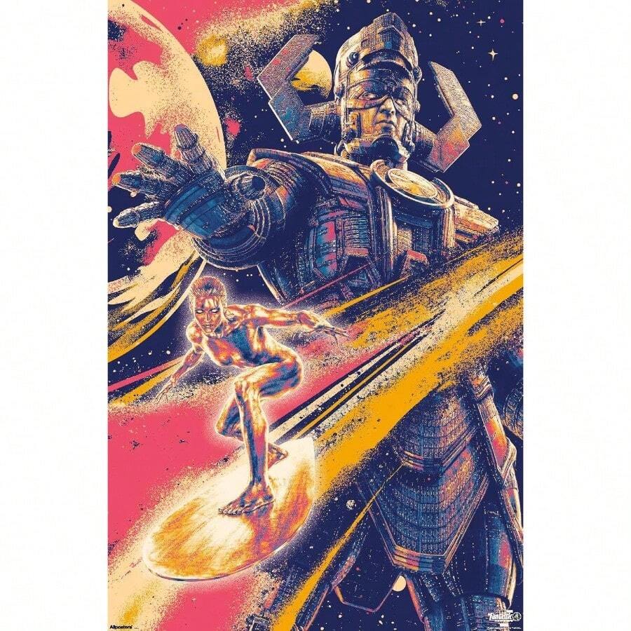 Fantastic Four: First Steps 2025 Galactus Silver Surfer Wall, 34Lx 22 ...