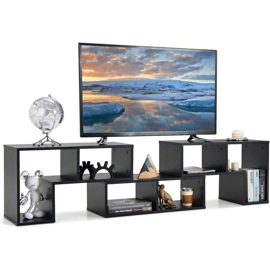 3 Pieces Cube TV Stand, Modern Entertainment Center For Up To 65 Inch ...