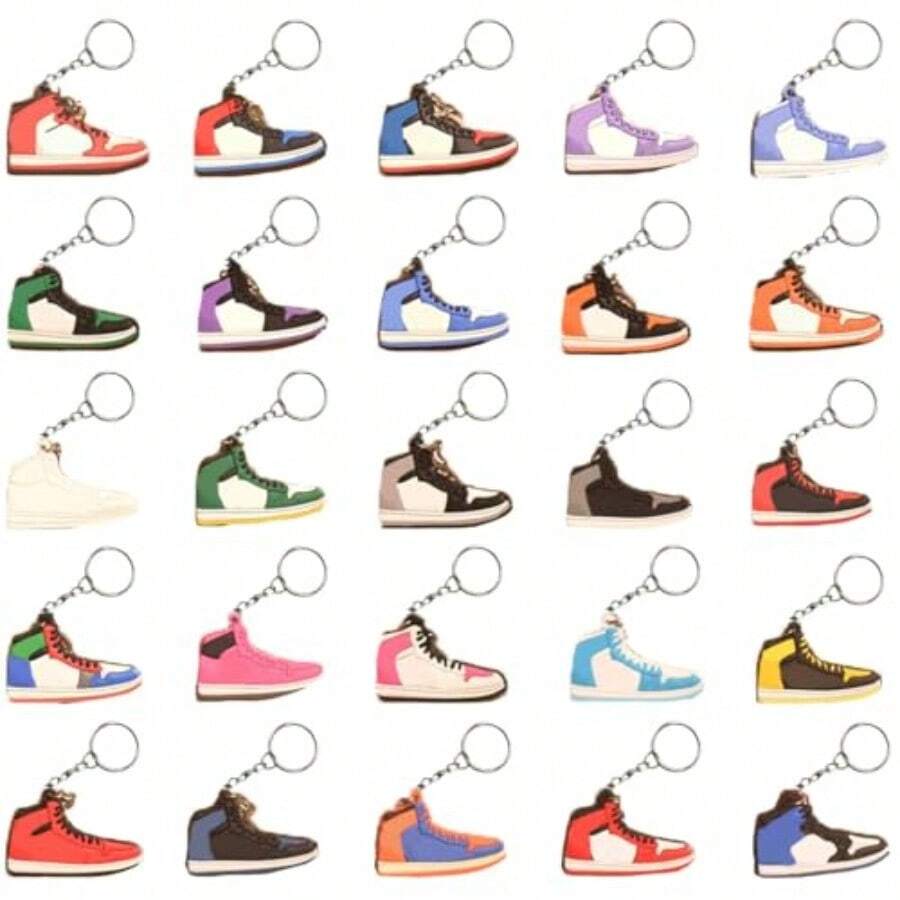 TR 25 PCS Sneaker Keychain Retro Shoe Keychain Personalized Sneaker ...