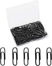 100 Pcs Paper Clips, 1.1inch Vinyl Coated Paperclips For Office, School ...