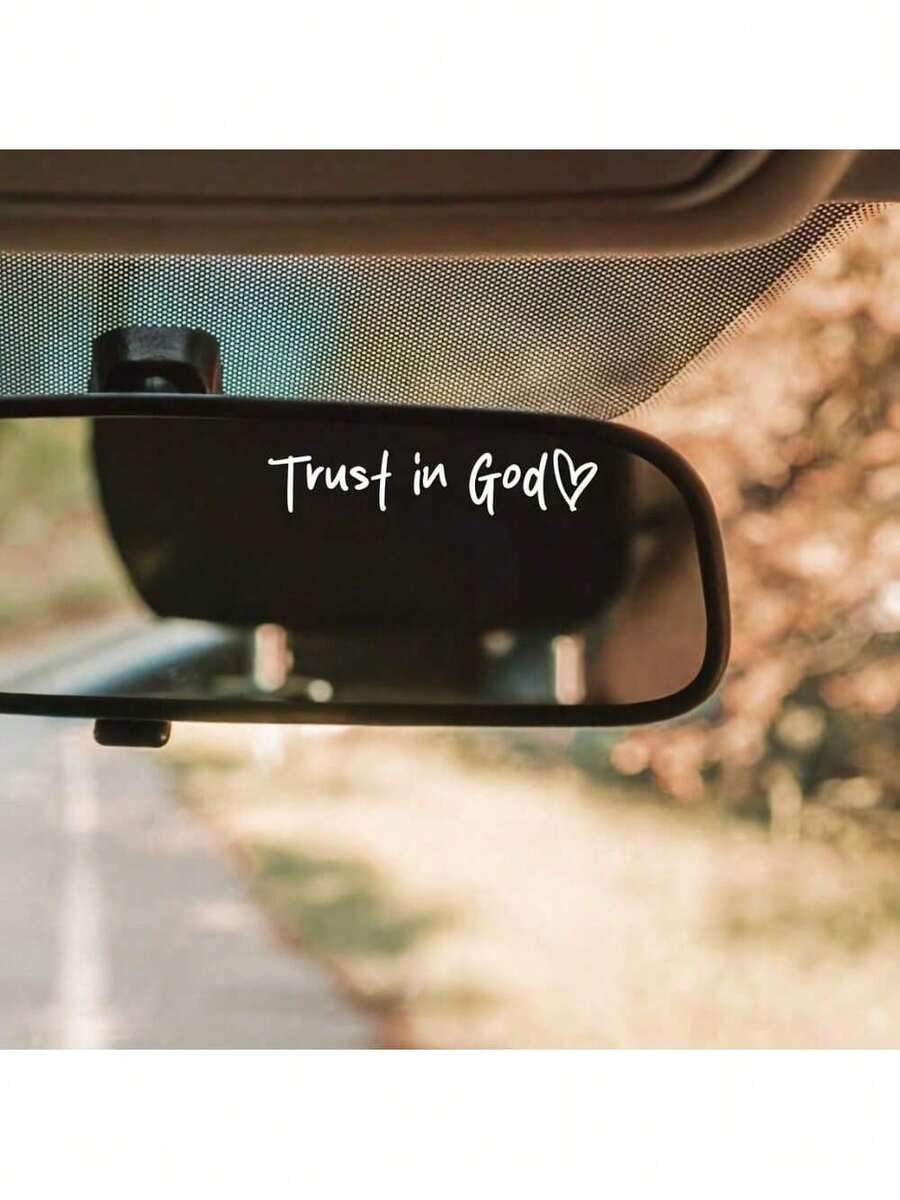 Trust In God Mirror Stickers - Inspirational Christian Decals With ...