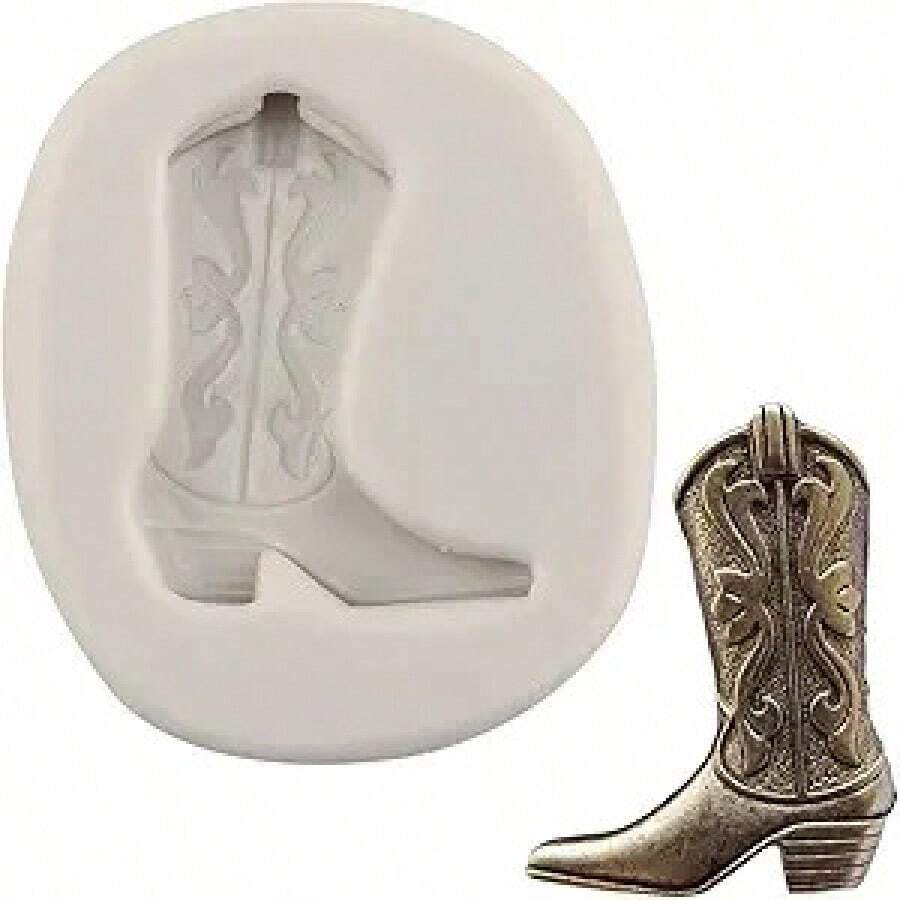 3D Silicone Molds Boot Fondant Mold For Cake Decorating Cupcake Topper ...