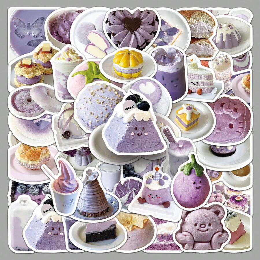 50PCS Taro Dessert Stickers Vinyl Stickers Scrapbook, Journaling ...