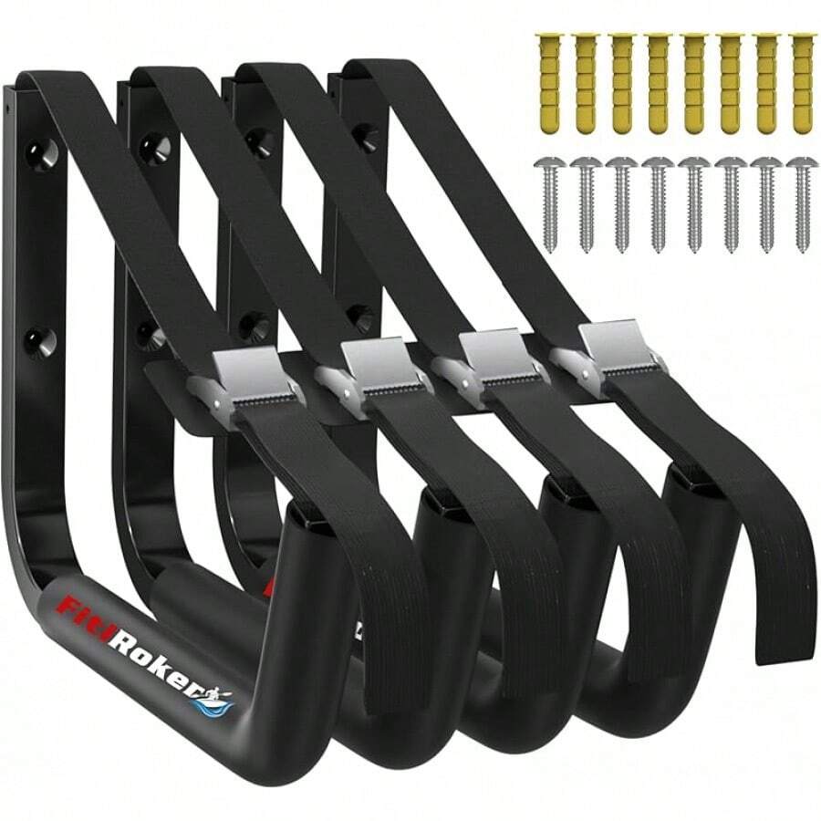 Kayak Storage Rack – 100LB Heavy Duty Kayak Wall Mount With Foam ...