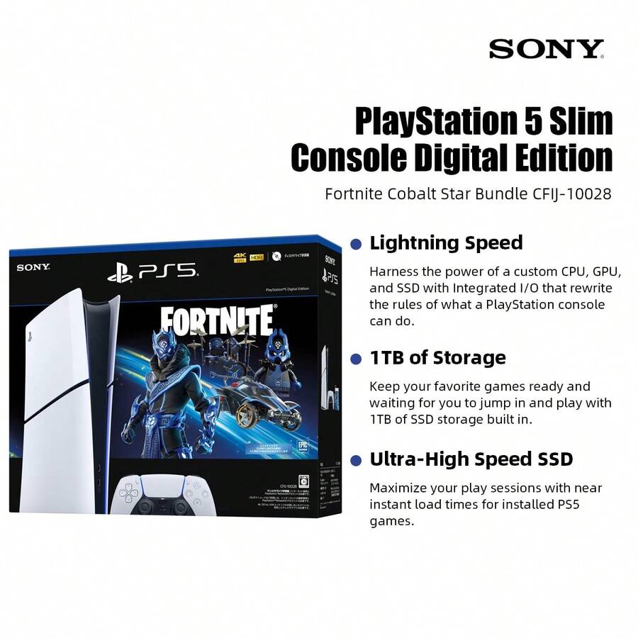 Sony PlayStation 5 Digital Edition Console - Cobalt Star Bundle (Model ...