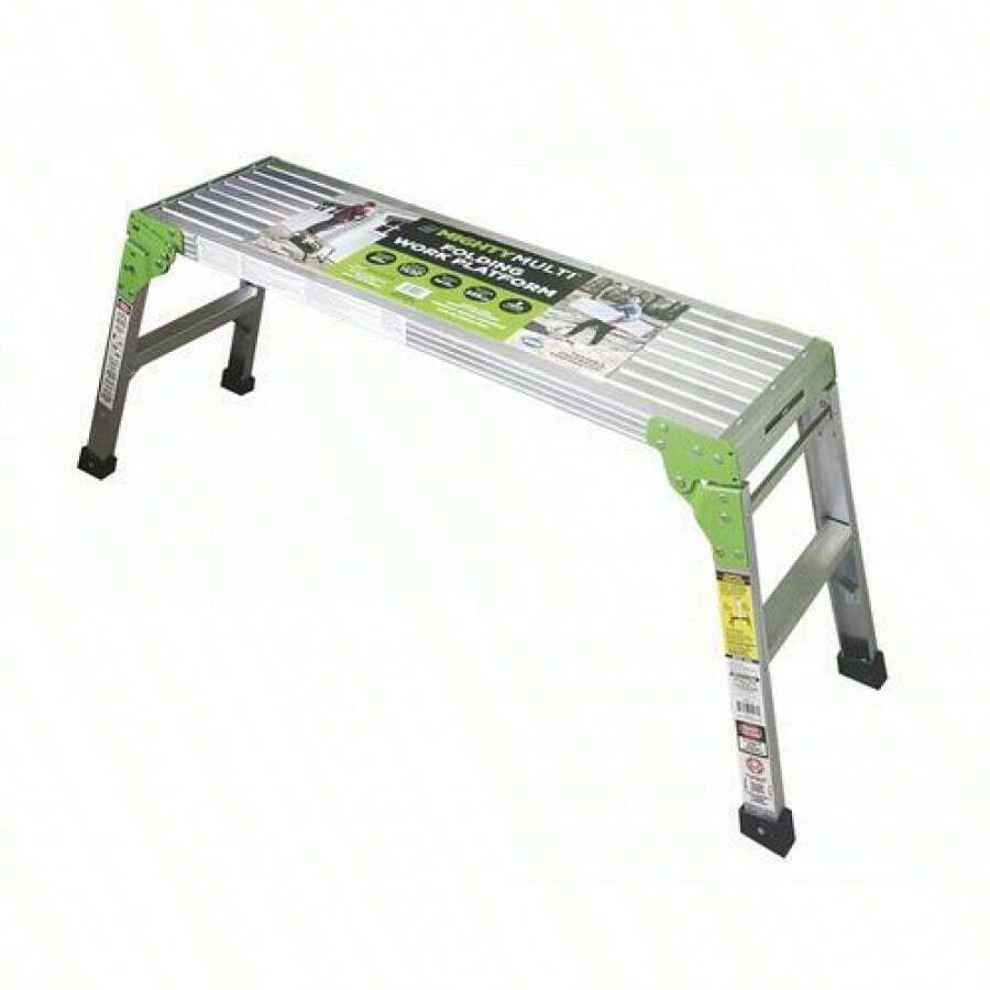 53.94 Non Slip Type Aluminum Work Platform 225 Lbs Triple Beam Solid ...