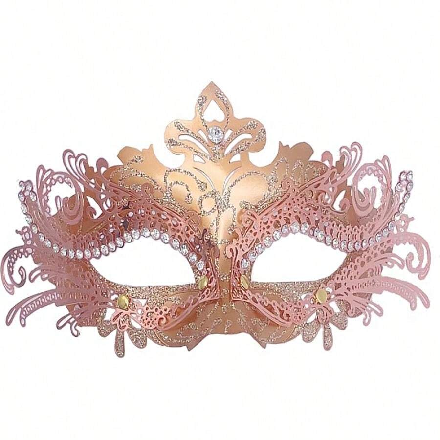 Women/Men Masquerade Metal Masks Venetian Halloween Costume Mask Mardi ...