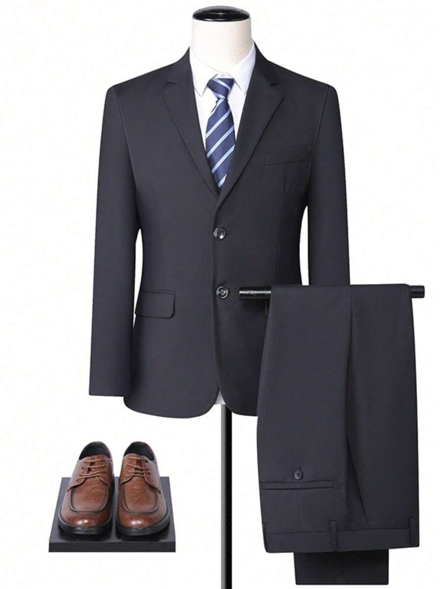 Men Plus Size Suits Business Formal Wear Office Work Suits For Bank ...