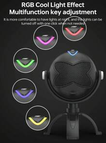 1 Pc USB Plug Alien Snowball Shape RGB Computer Game Recording Wired ...