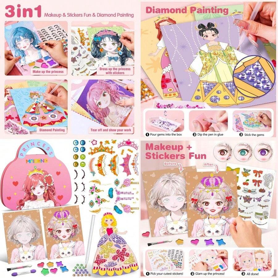 Art Craft Activity For Paper Craft Kits Paper Makeup DIY Girls Toy Kit ...