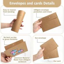 Brown Invitation Cardstock 5x7 Blank Cards And Envelopes, 25 Pack ...