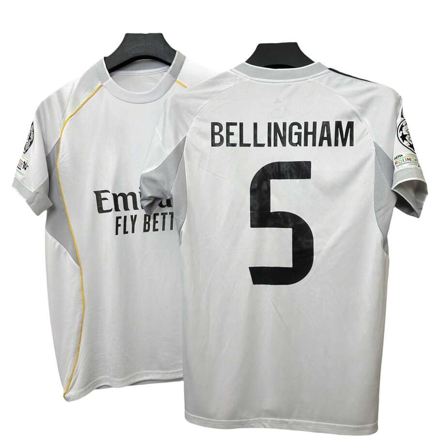 25/26 R-M-Adri Shoulder Badge Logo Home WhiteShort Sleeve Soccer Jersey ...