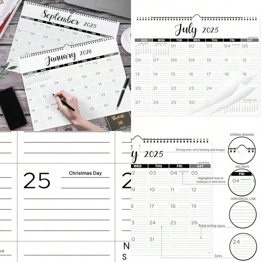 Calendar 20252026 Wall 20252026 Calendar With Thick Paper 15 X 11.5 Jul ...