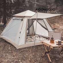 4 Person Instant Camping Tent, Automatic Easy Pop Up Tents Camping With ...