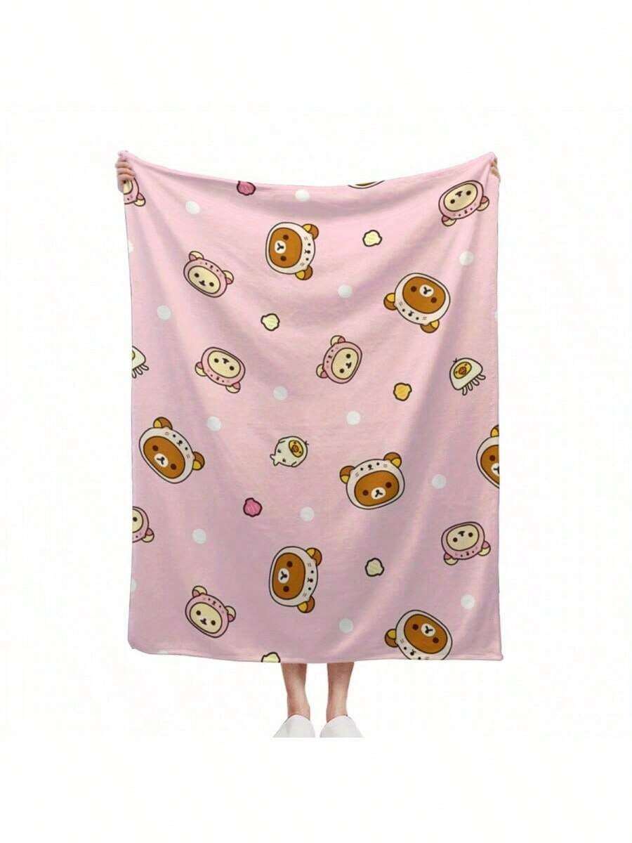 1PC280GSM1PC 280gsm Back-To-School BlanketR-Rilakkuma Flannel ...