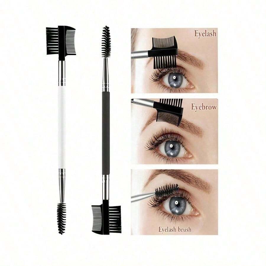 3 Head Eyebrow Eyelash Shaper Eyelash Comb Double Head Brush Makeup ...