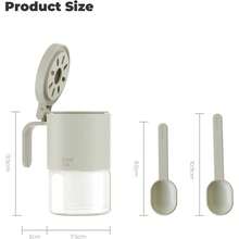 Glass Spice Jars MoistureProof Spice Containers With Spoons, Set Of 2 ...