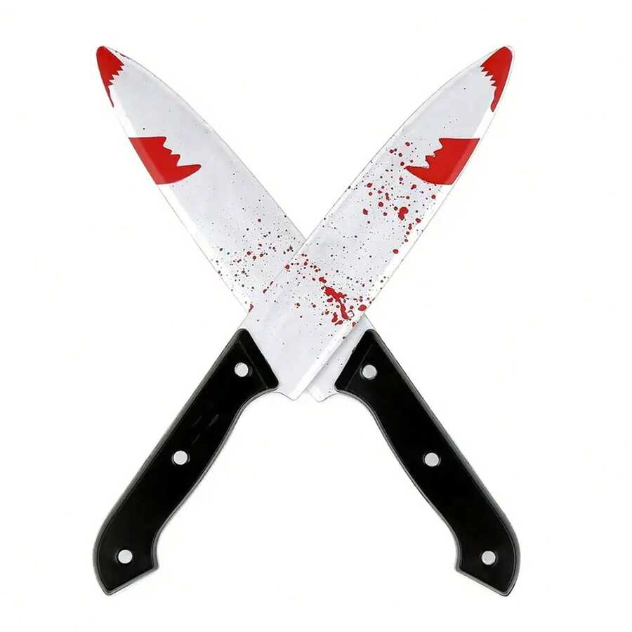 12-Inch Plastic Bloody Fake Knife, Halloween Classic Horror Prank Prop ...