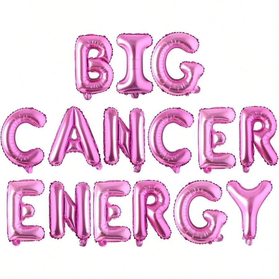 Black Big Cancer Energy Balloon Banner, Birthday Decoration Cancer ...