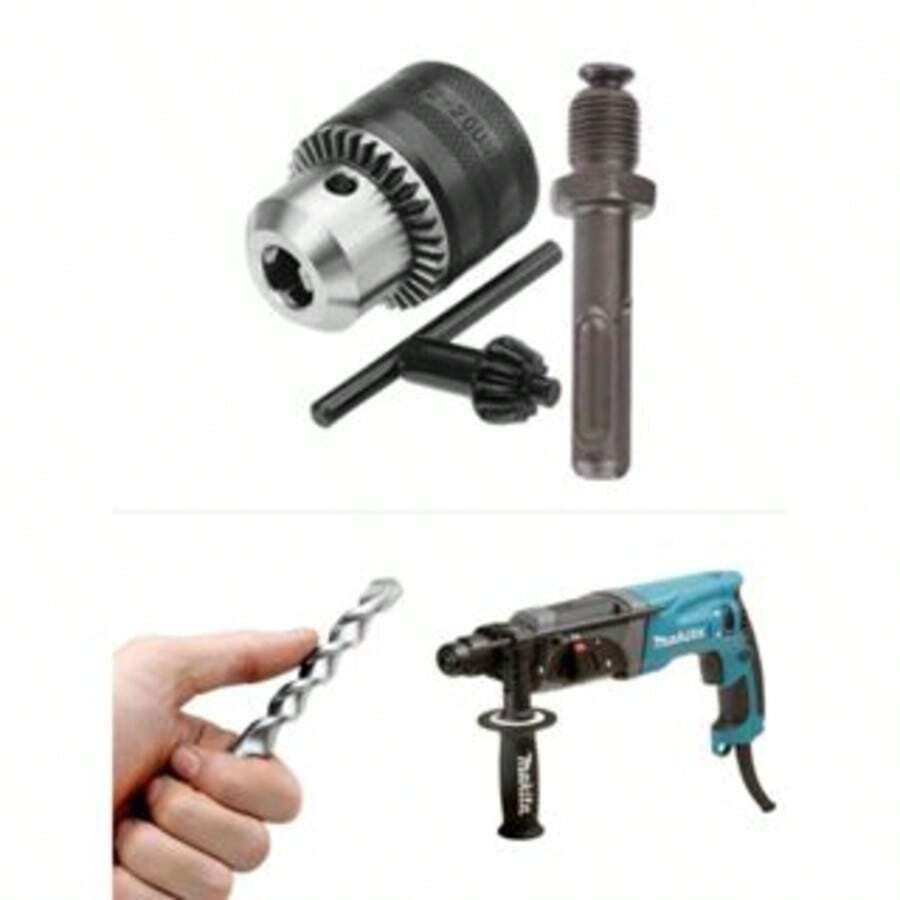 Drill Chuck + SDS Adapter Quick Coupling Hammer Drill Dewalt Makita ...