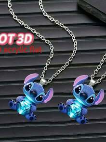 Disney 1 Set, Necklace, Sewing [2D Flat], 2D Acrylic New Girl Necklace ...