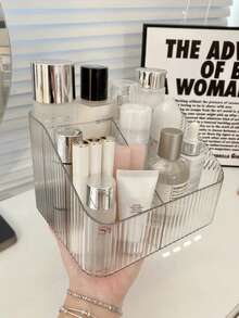 1 Stück Acryl Make-up Pinsel Aufbewahrungsbox, Mehrkammer Desktop ...