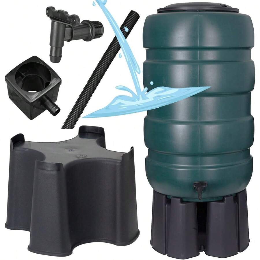 Extra Large Garden Water Butt Tank 250L Capacity Set Including Tap With ...